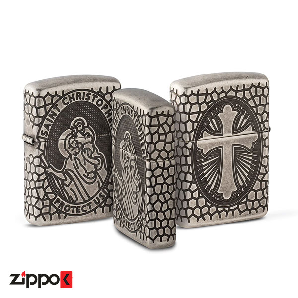 خرید فندک زیپو اصل Zippo St-Christopher Metal Design 49160 - از زیپوک